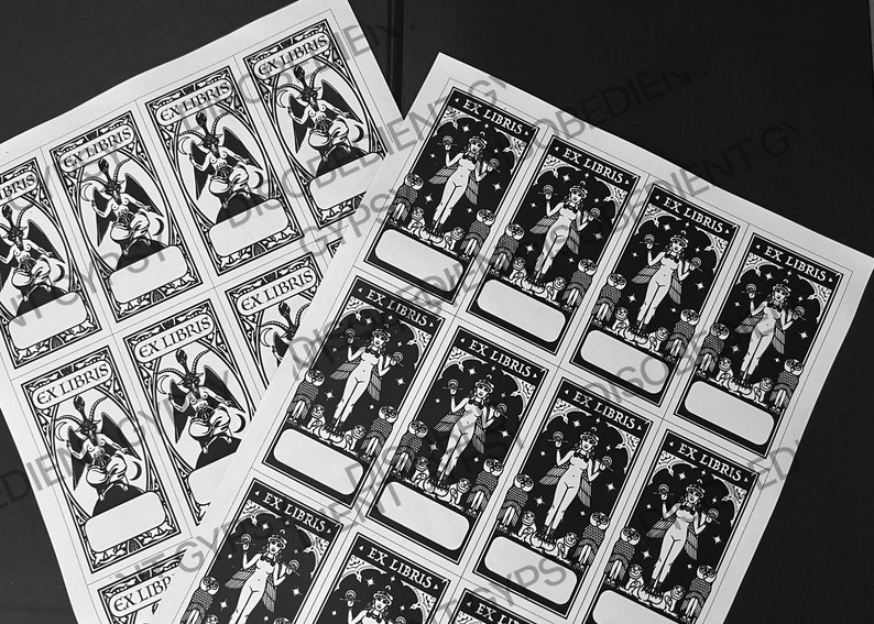 Baphomet Printable Ex Libris Book Plate - Etsy