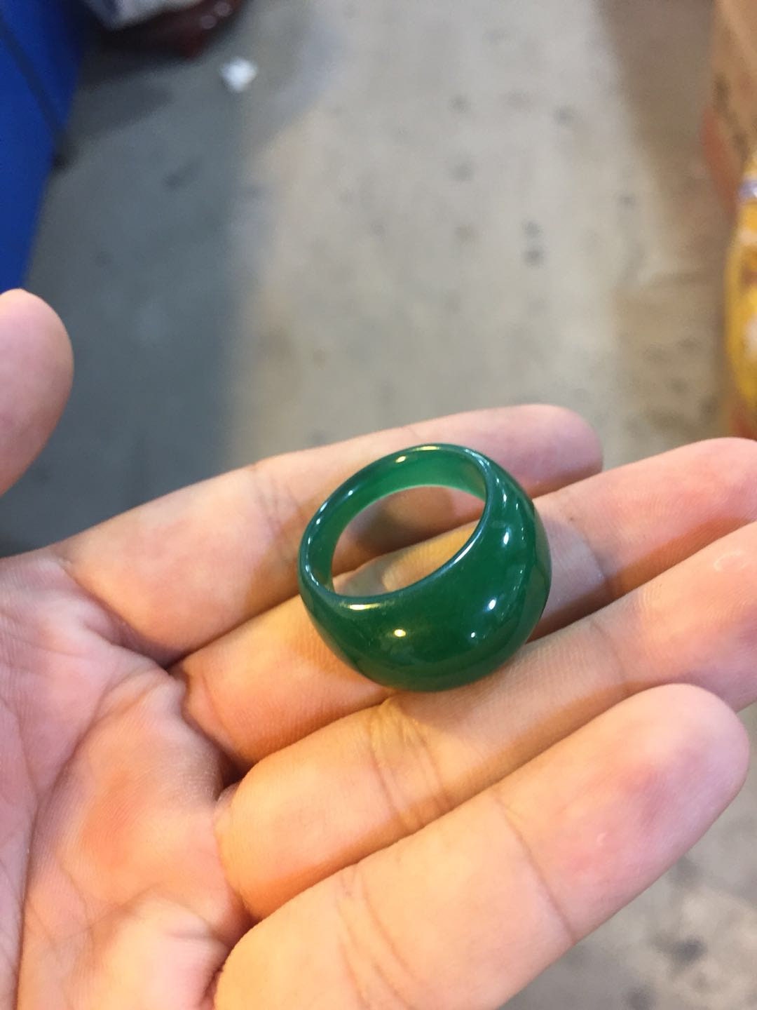 Envío gratis-Anillo de jade verde natural hecho a mano Anillo de jade ...
