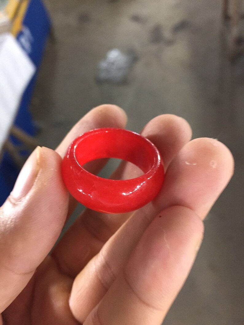Free Shipping-handmade Natural Red Jade Ring Charm Jade Ring - Etsy