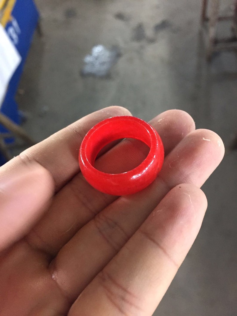 Free Shipping-handmade Natural Red Jade Ring Charm Jade Ring - Etsy