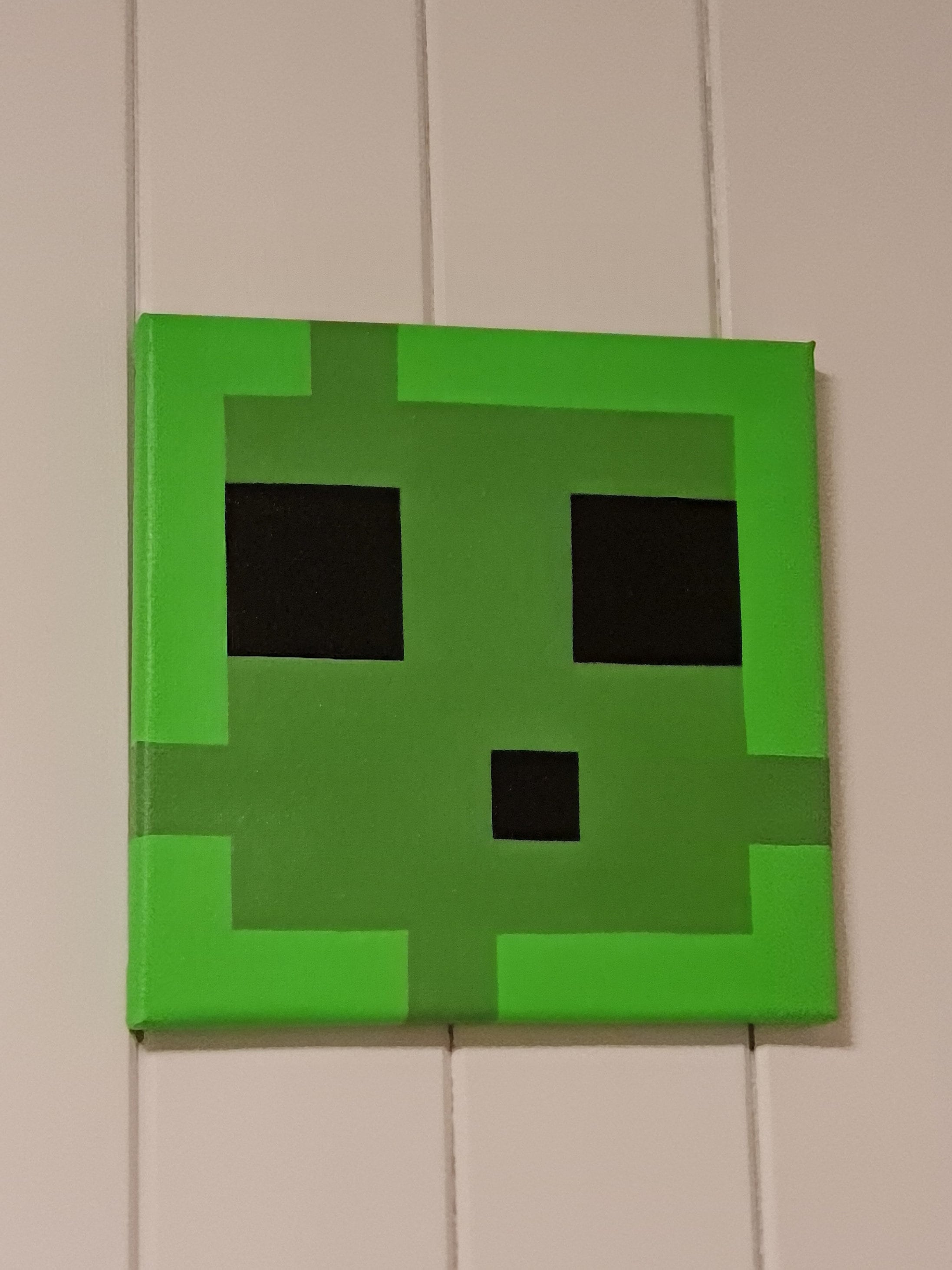 Minecraft Canvas Hand Painted Minecraft Inspired Wall Art - Etsy