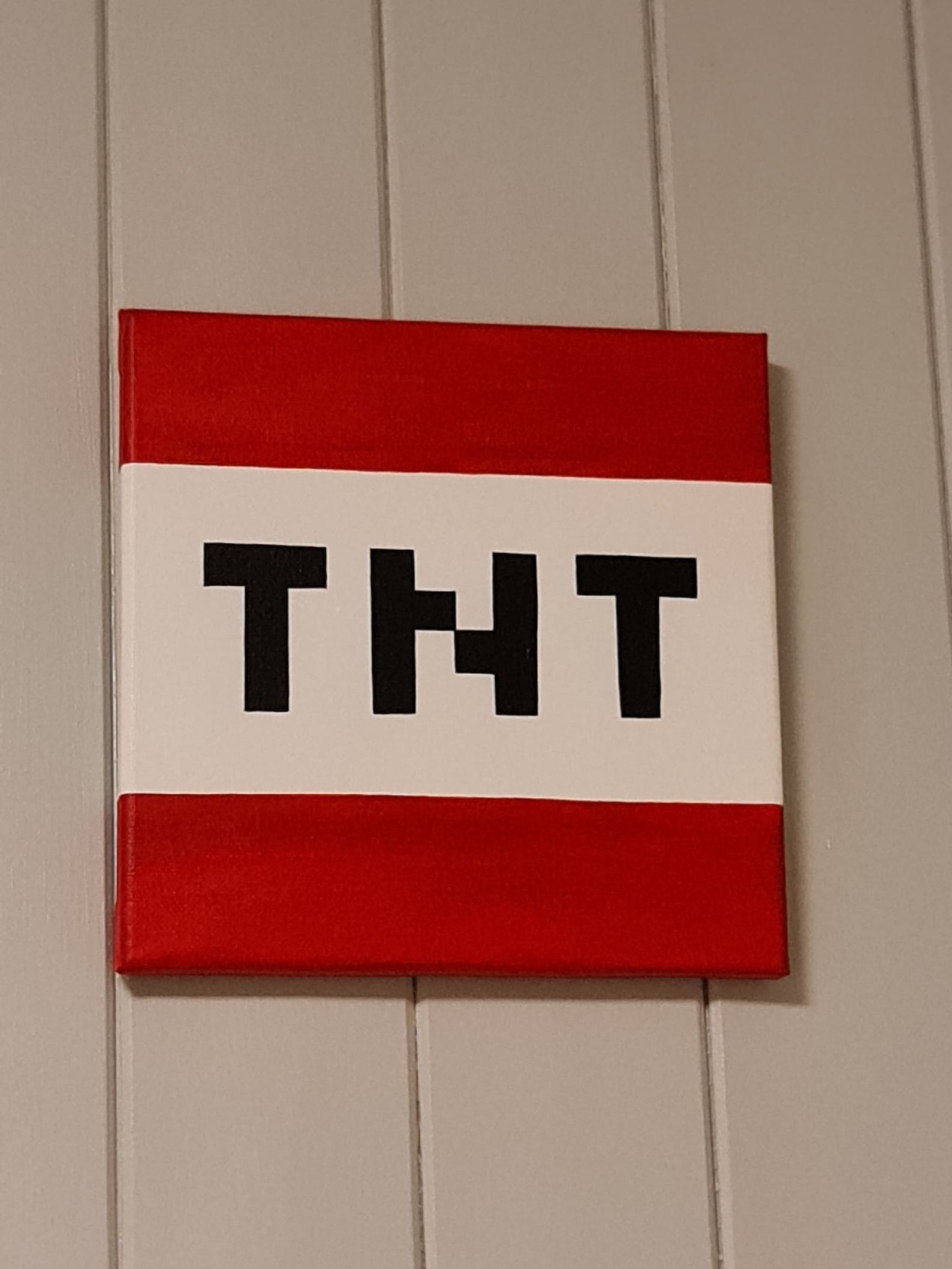 Minecraft Canvas Hand Painted Minecraft Inspired Wall Art - Etsy