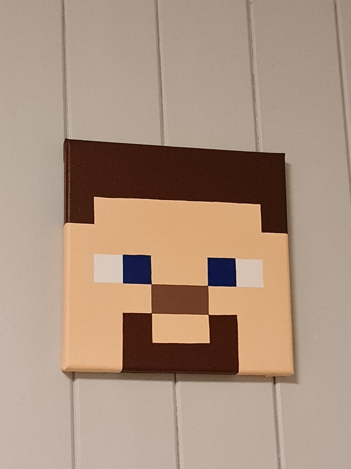 Minecraft Canvas Hand Painted Minecraft Inspired Wall Art - Etsy Australia