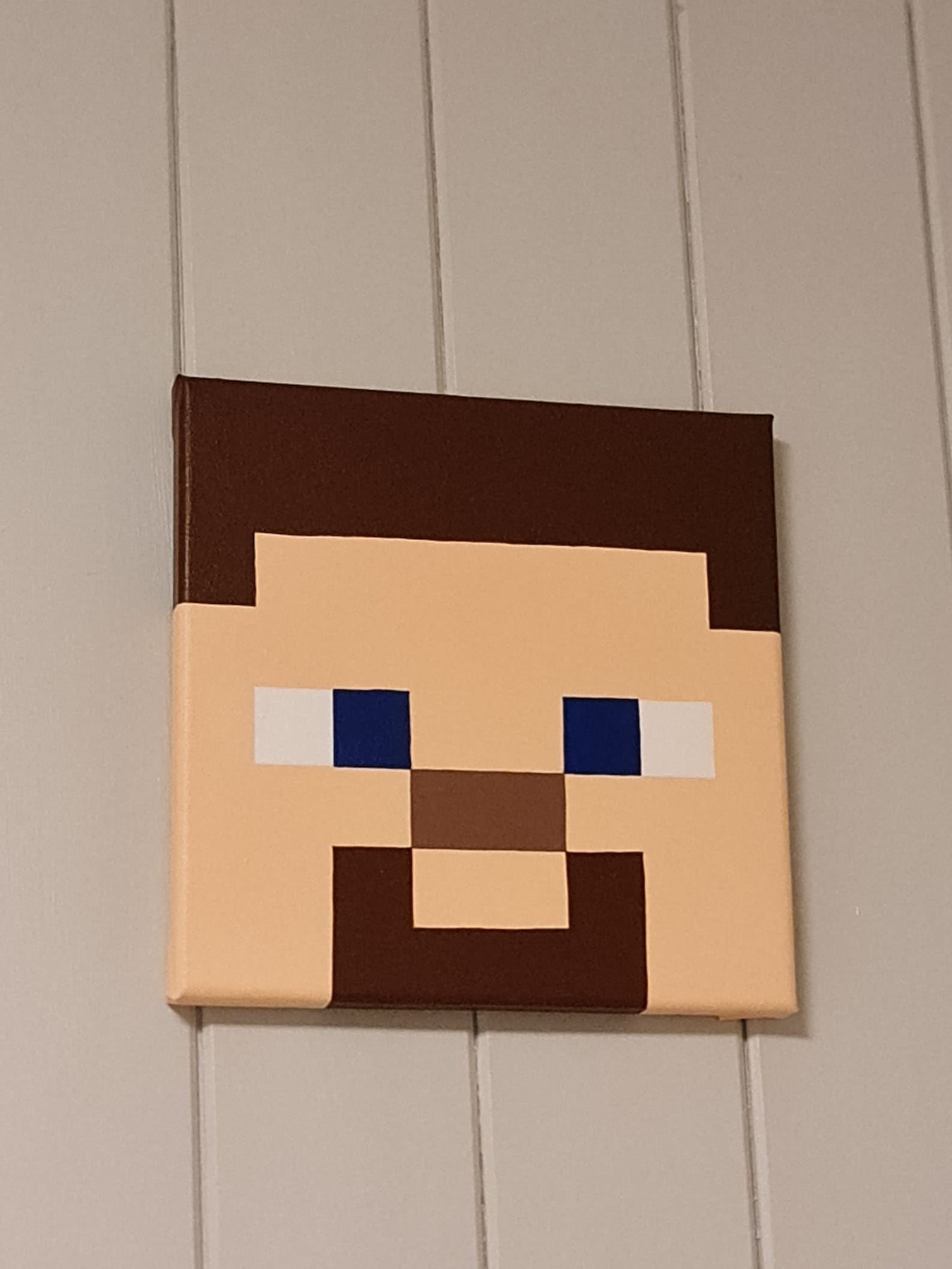 Minecraft Canvas Hand Painted Minecraft Inspired Wall Art - Etsy