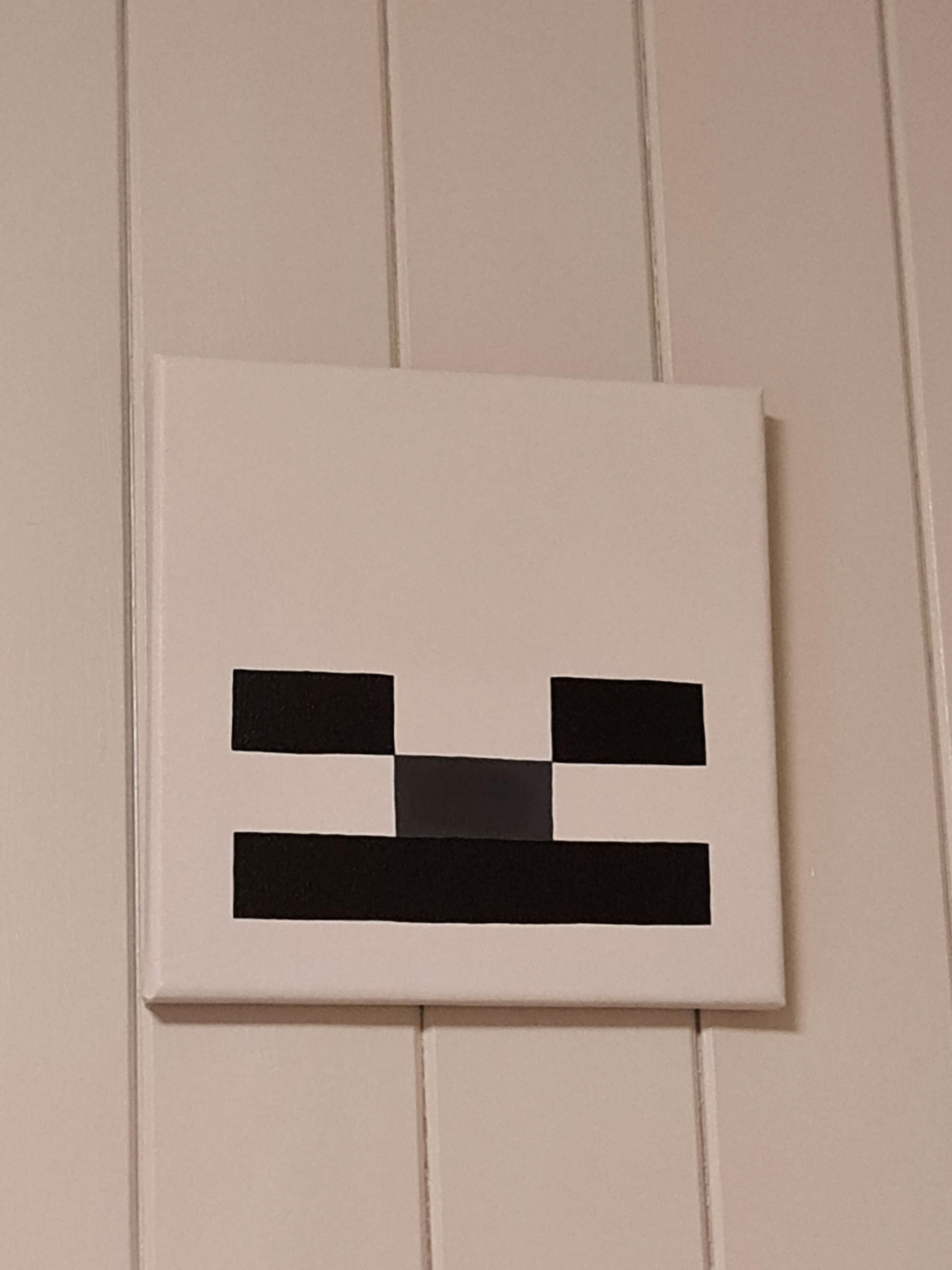 Minecraft Canvas Hand Painted Minecraft Inspired Wall Art - Etsy