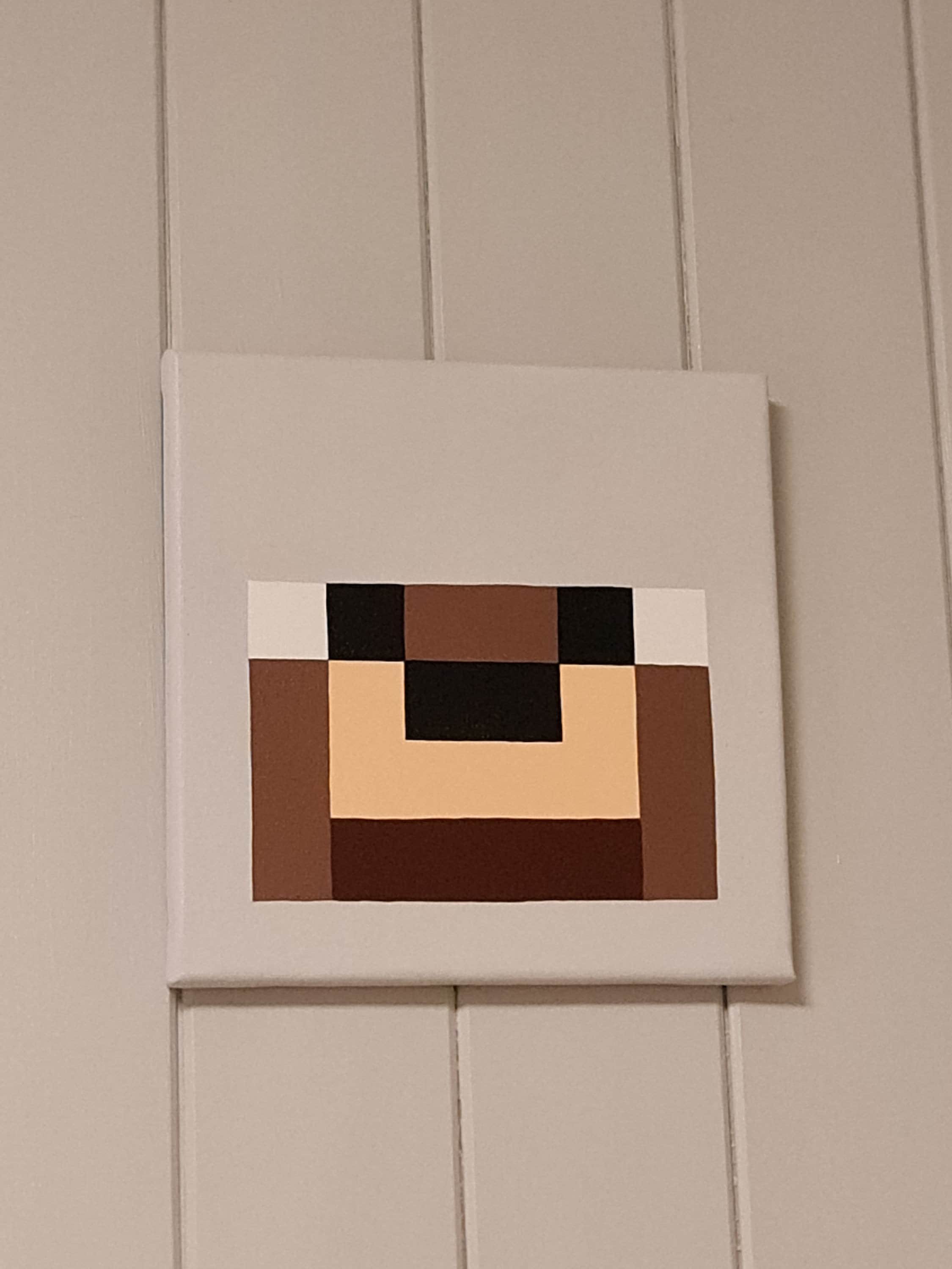 Minecraft Canvas Hand Painted Minecraft Inspired Wall Art - Etsy UK