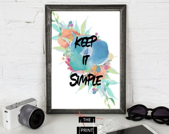 Keep It Simple Poster - Etsy