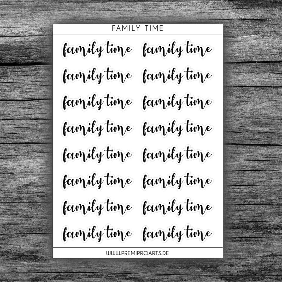 Family Time Family Time Sticker to Organize for Planning & Decorating ...
