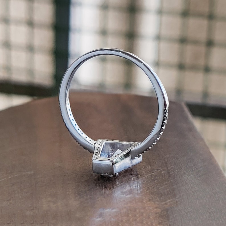 1.0 CT Coffin Ring Coffin Engagement Ring Coffin Moissanite - Etsy