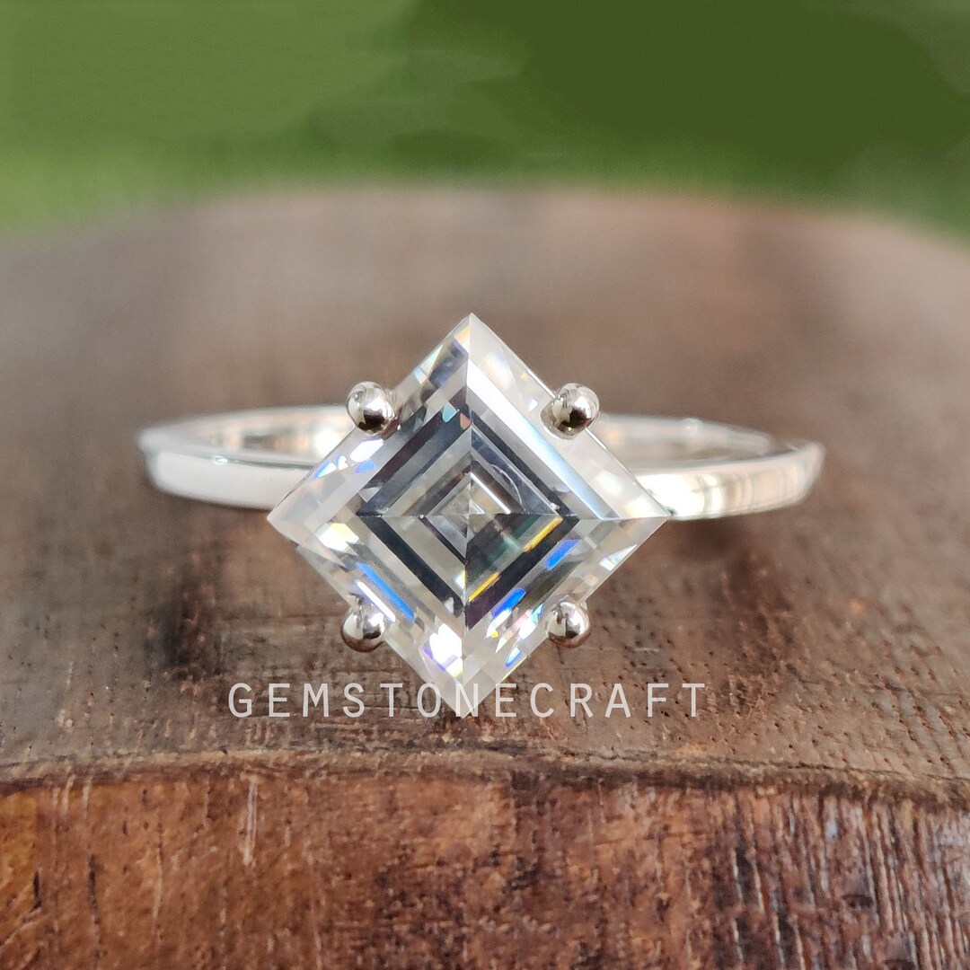 2.10 CT Kite Ring Kite Engagement Ring Kite Moissanite - Etsy
