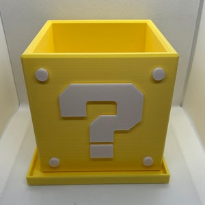 Question Mark Storage Box/planter With Tray - Etsy