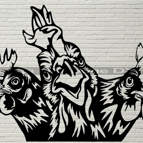 Chicken Svg Farm Life Animal Poultry Sign Peeking Funny - Etsy