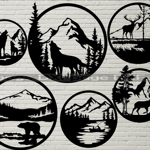 Round DXF SVG Stencil Dxf Files for Plasma Cut File Laser - Etsy