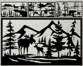 4 Wildlife Panels DXF Stencil Svg Cut File Dxf Files for - Etsy Canada