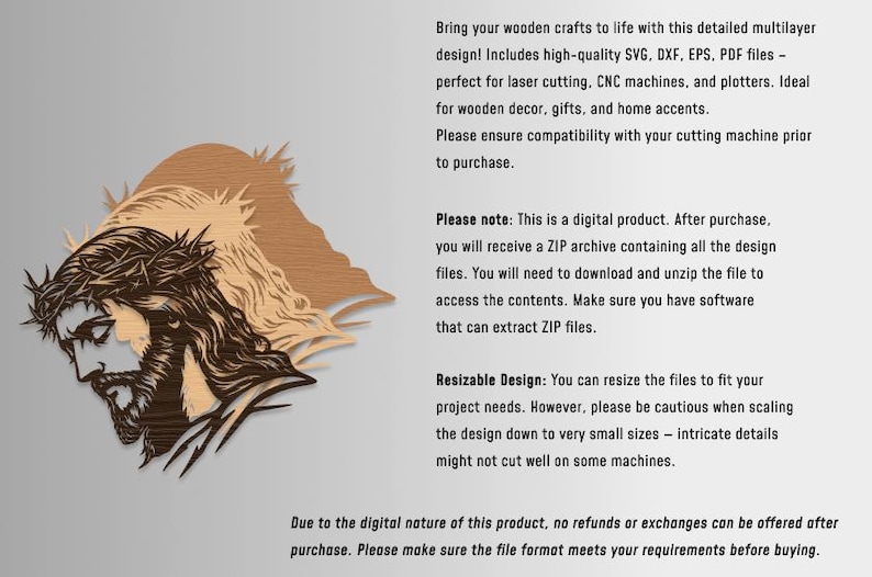 Jesus Christ SVG Layered Laser Cut, DXF, Multilayer Plywood, Paper ...