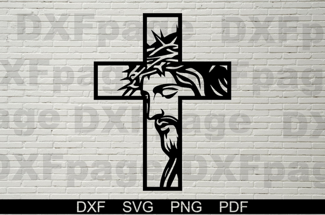 Jesus Cross SVG Cut File, Dxf for Plasma, Laser, Svg Files for Cricut ...