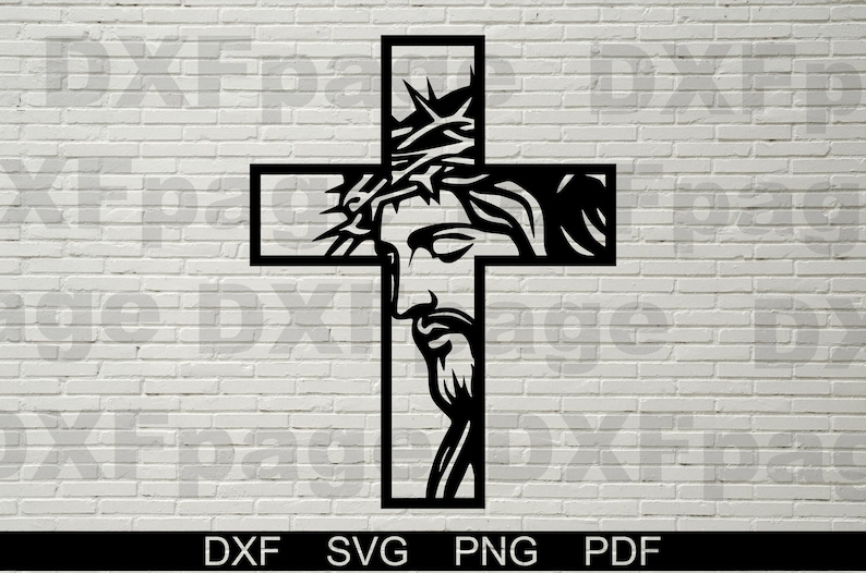 Archivo SVG de corte de la cruz de Jesús, dxf para plasma, láser ...