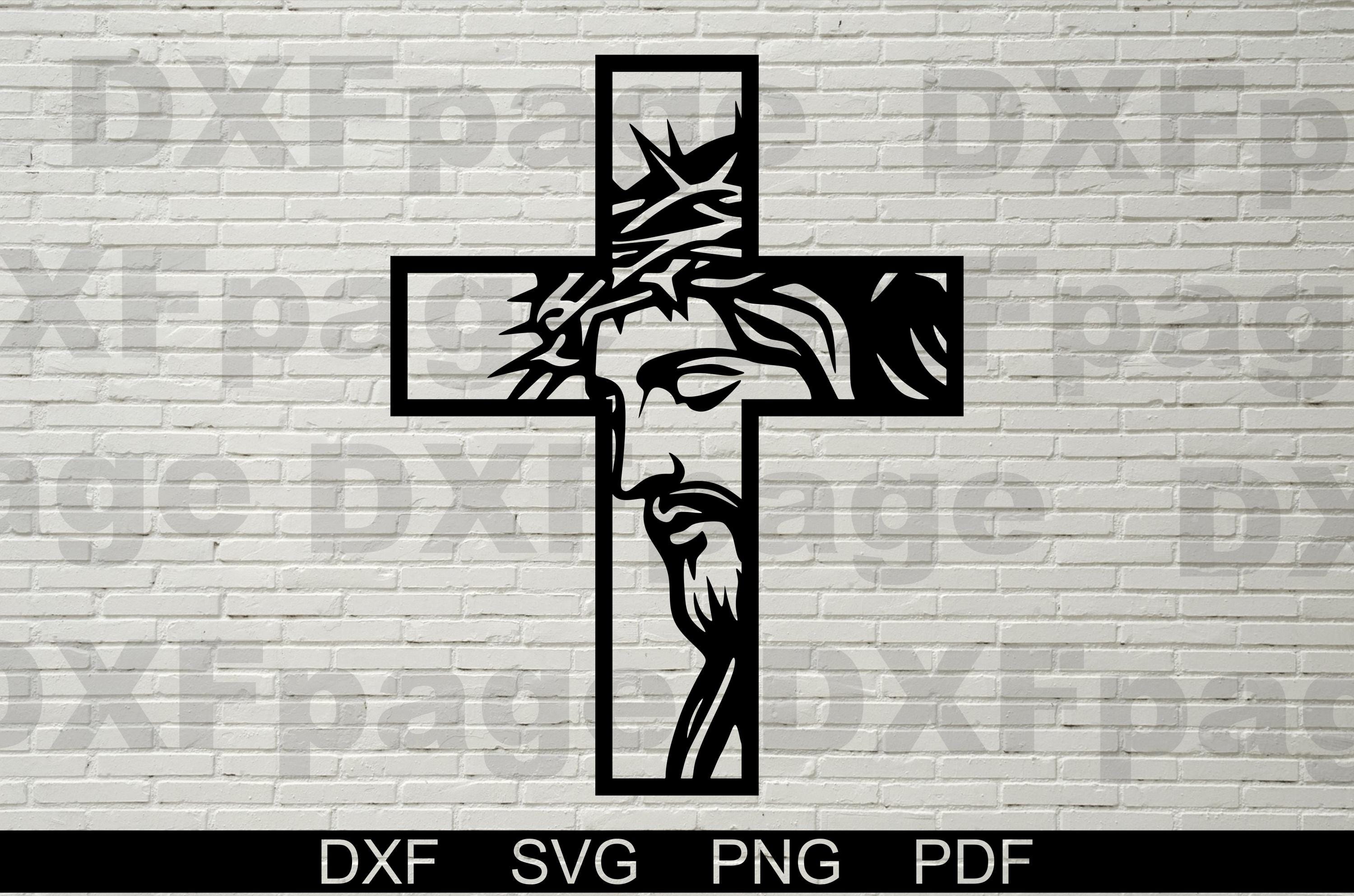 Jesus Cross SVG Cut File, Dxf for Plasma, Laser, Svg Files for Cricut ...