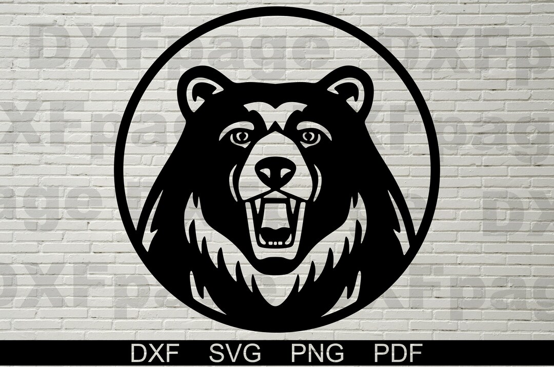 Funny Bear DXF Cut File for Laser, Dxf for Plasma, Bear Cnc File, Wood ...