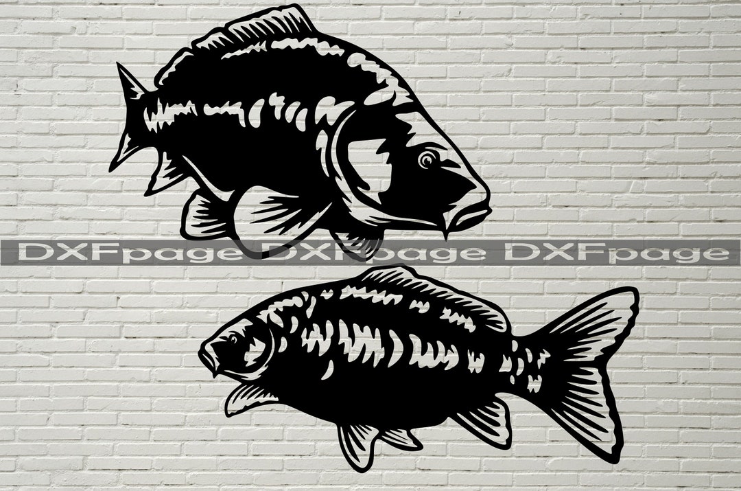 Mirror Carp SVG DXF Cut Files, Dxf Files for Plasma, Laser Cutting ...