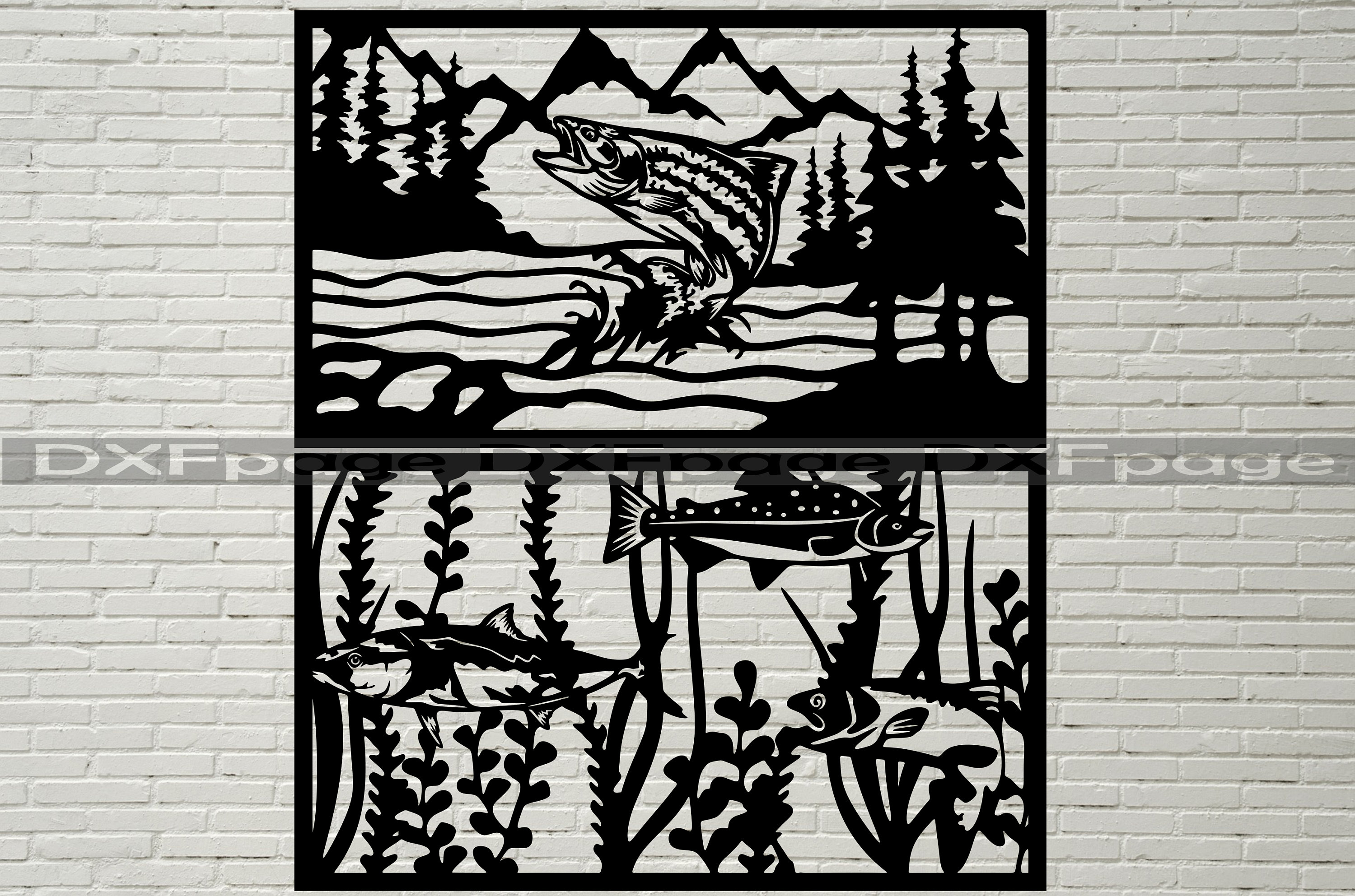 Fish Scene DXF Files for Plasma Laser Cutting Cnc Dxf - Etsy Australia