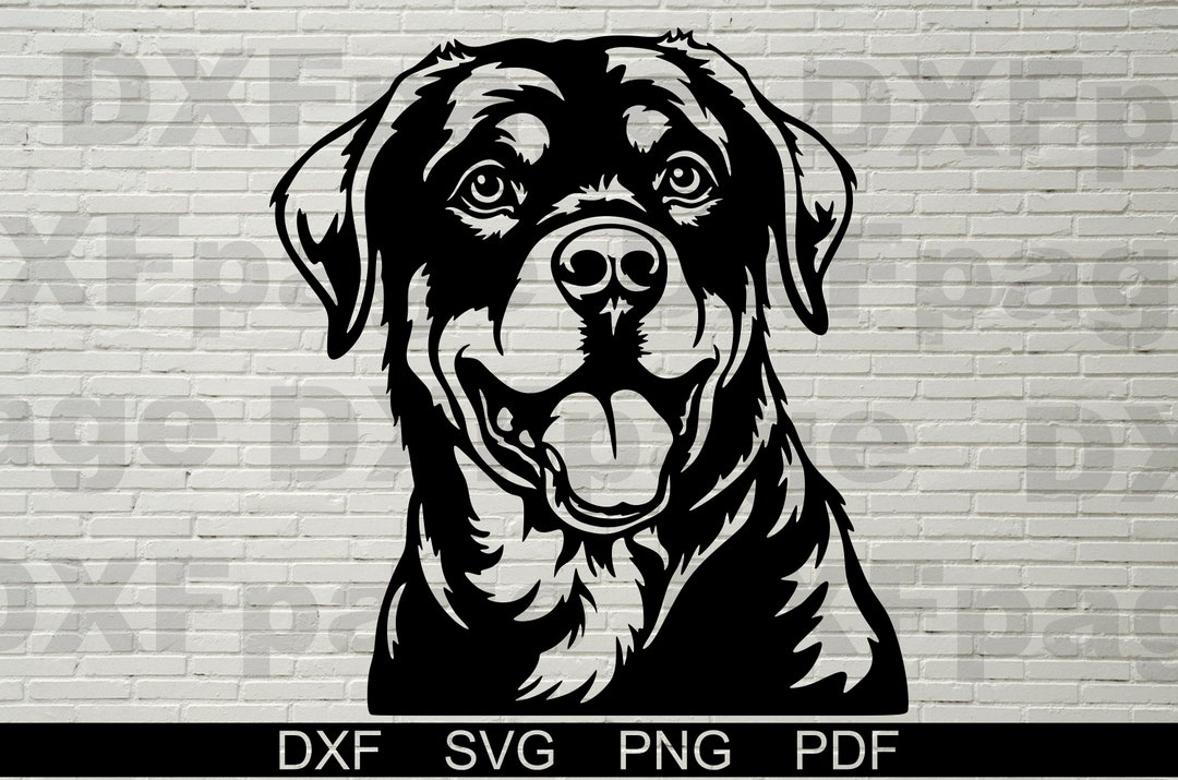 Rottweiler SVG, Silhouette Dxf, Dog SVG Files for Cricut, Clipart, Png ...