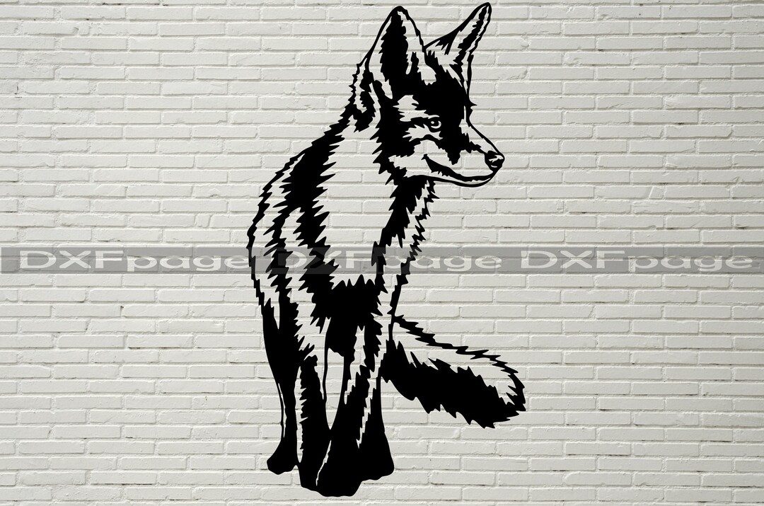 Fox SVG DXF, Animals Cut File Laser, Wildlife Cnc Wood Wall Decor, Fox ...
