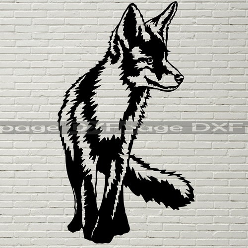 Fox SVG DXF Animals Cut File Laser Wildlife Cnc Wood Wall | Etsy