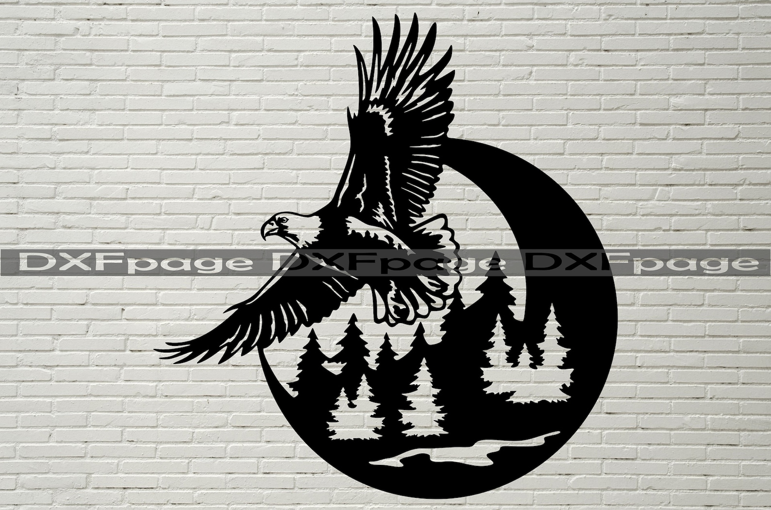 Eagle Scene SVG Cut File for Cricut, Dxf for Plasma, Cnc, Laser ...
