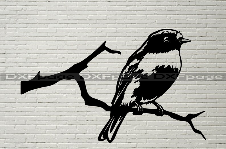 Robin SVG DXF Cut File Laser, Dxf for Plasma, Bird on a Branch, Cnc ...