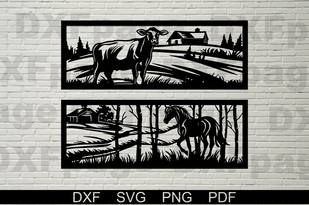 Farm Cut Files, DXF Stencil, Svg for Cricut, Dxf Files for Plasma Cnc ...
