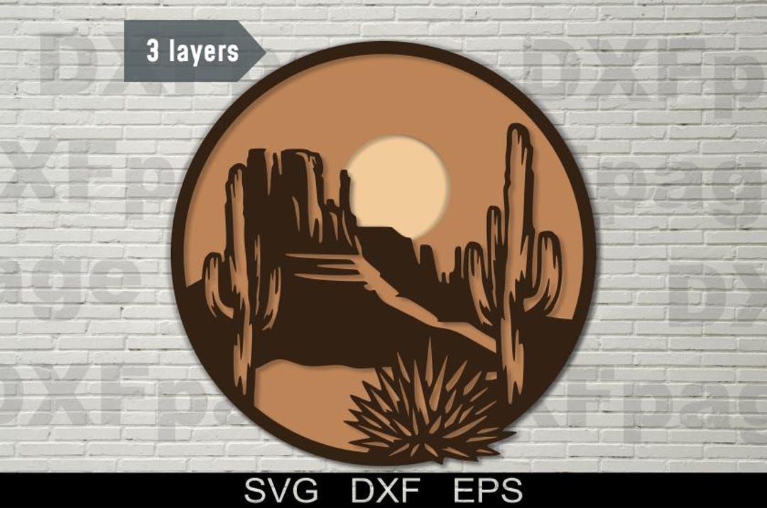 Monument Valley Multilayer SVG, DXF Laser Cut, 3D Layered Plywood ...