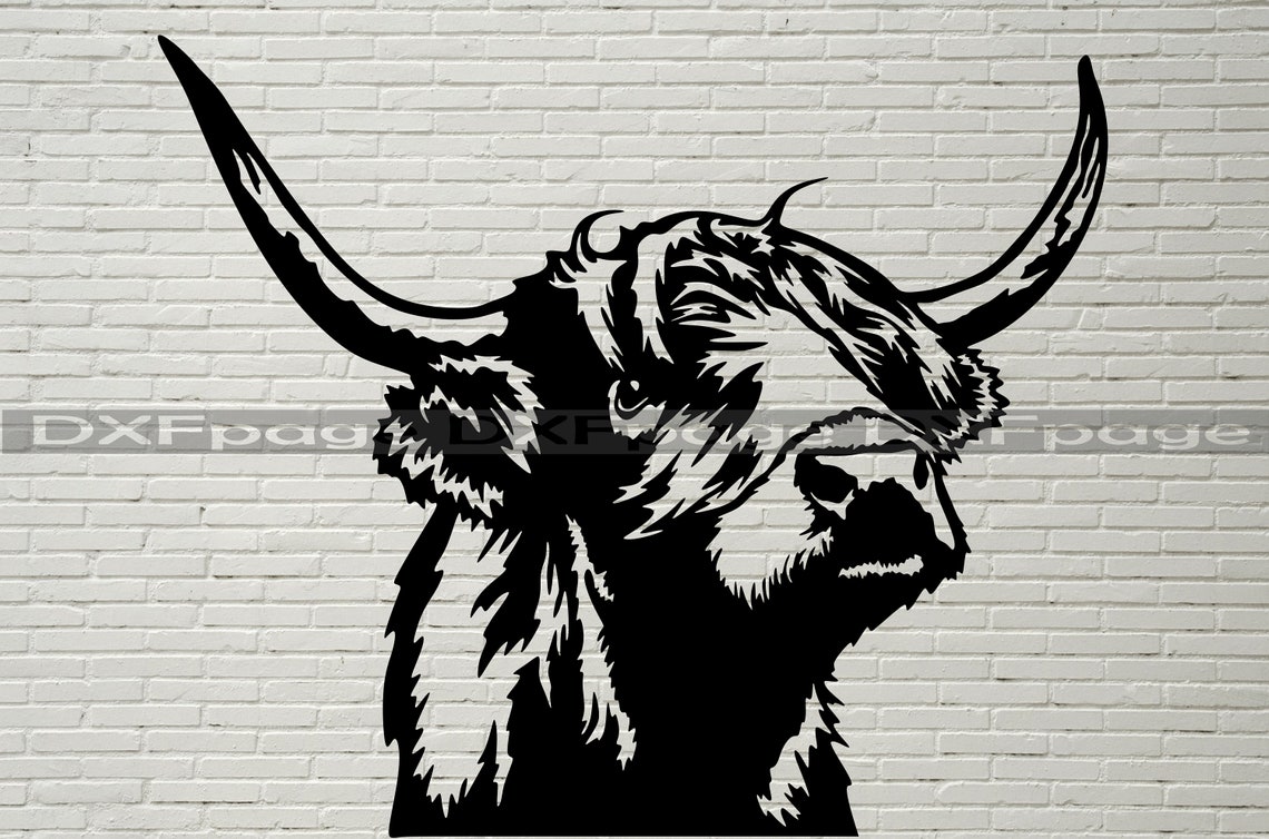Highland Cow SVG Dxf File for Laser SVG File for Cricut - Etsy