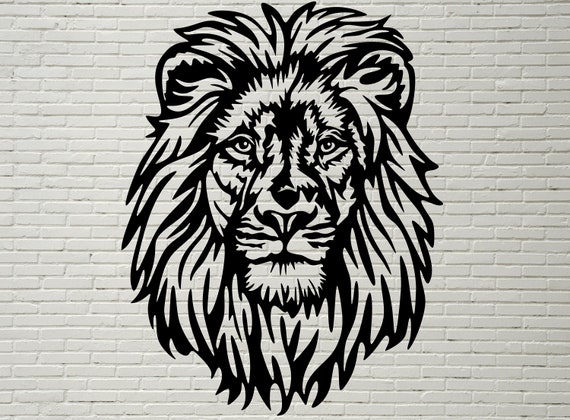 Lion Svg Cut File Africa Wild Life Silhouettes Dxf File | Etsy UK