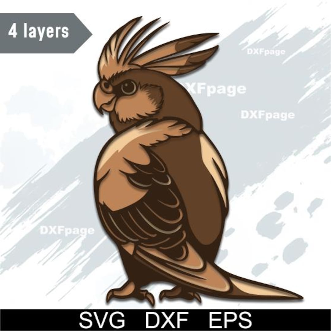 Parrot Multilayer SVG, DXF Laser Cut, Layered Plywood, Paper Cutting ...
