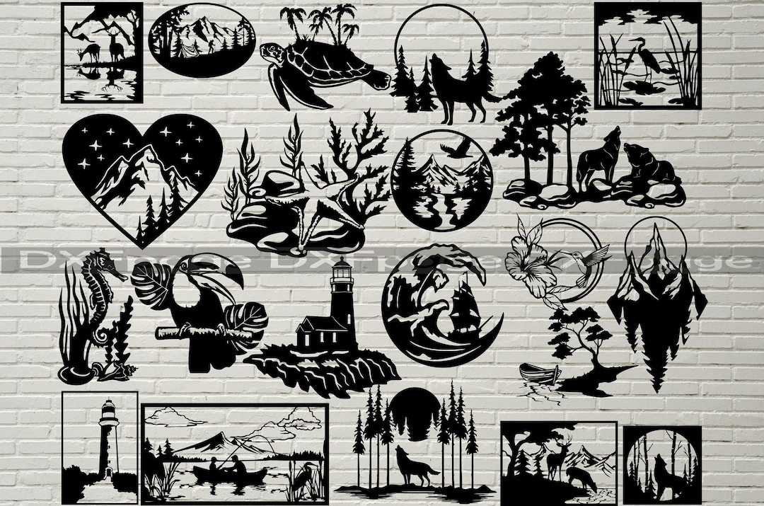 50 DXF Cut Files! SVG for Cricut, Dxf Files for Plasma, Laser Cnc, Dxf ...