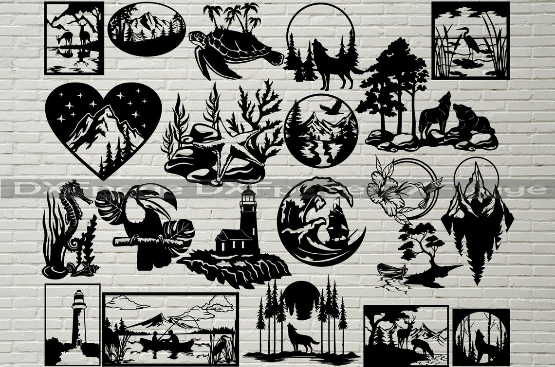 50 DXF Cut Files! SVG for Cricut, Dxf Files for Plasma, Laser Cnc, Dxf ...