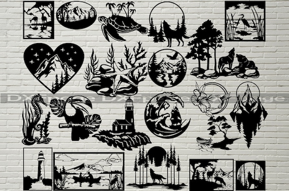 50 DXF cut Files SVG for cricut dxf files for plasma Laser | Etsy