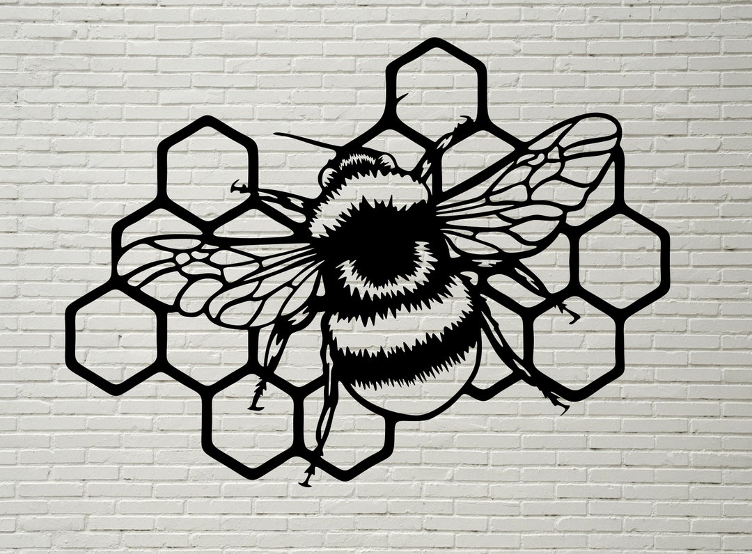 Bee Svg Cut File Honeycomb Svg Bumble Bee Svg Bee Clipart Bee