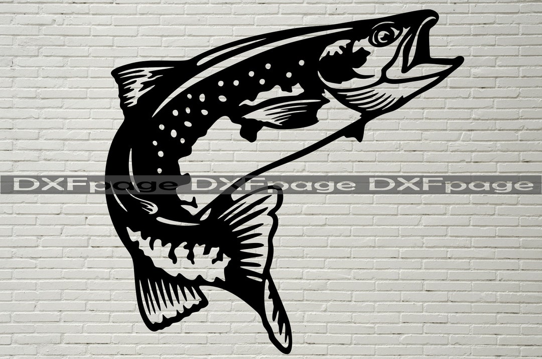 Trout SVG, DXF Files for Plasma, Laser Cutting, Fish Cnc, Svg for ...
