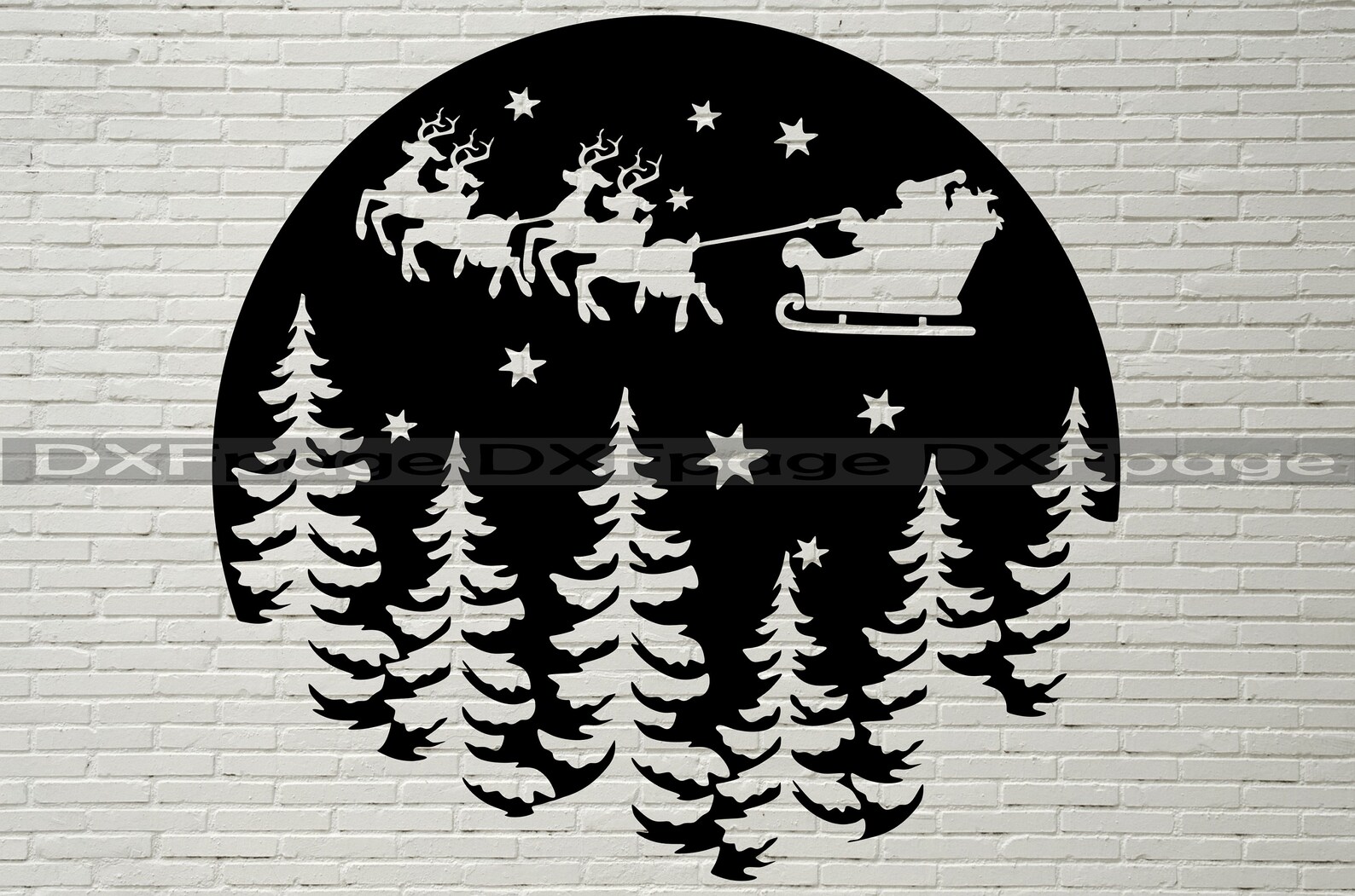 Christmas Scene SVG Santa Claus DXF Cut File Cricut Clipart - Etsy