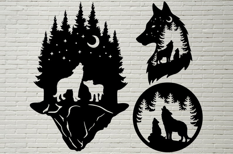 Wolf SVG DXF Animals Cut File for Laser Dxf for Plasma - Etsy