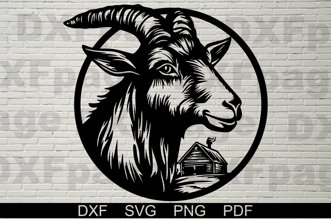 Goat SVG, Dxf File for Laser, SVG File for Cricut, Farm Animal Sign Svg ...