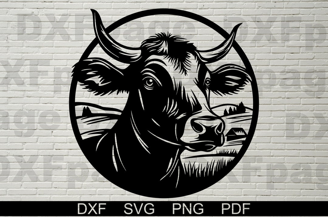 Cow SVG, Dxf File for Laser, SVG File for Cricut, Farm Animal Sign Svg ...