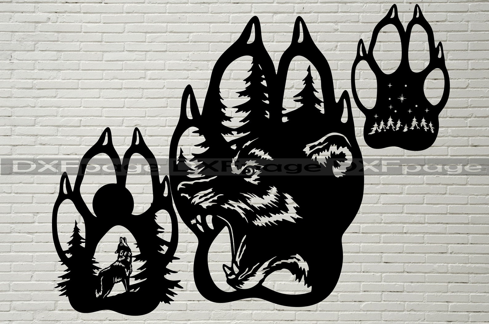 Wolf Paw SVG DXF Animals Cut File Laser Dxf for Plasma Wolf - Etsy Canada