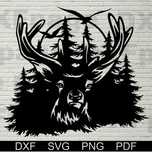 Deer SVG, Wild Animals Cut File, Dxf File for Plasma, Deer Cnc Wood ...