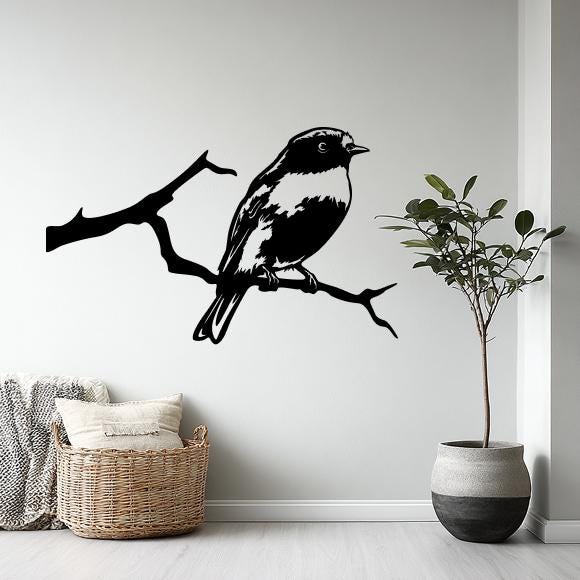 Robin SVG DXF Cut File Laser, Dxf for Plasma, Bird on a Branch, Cnc ...