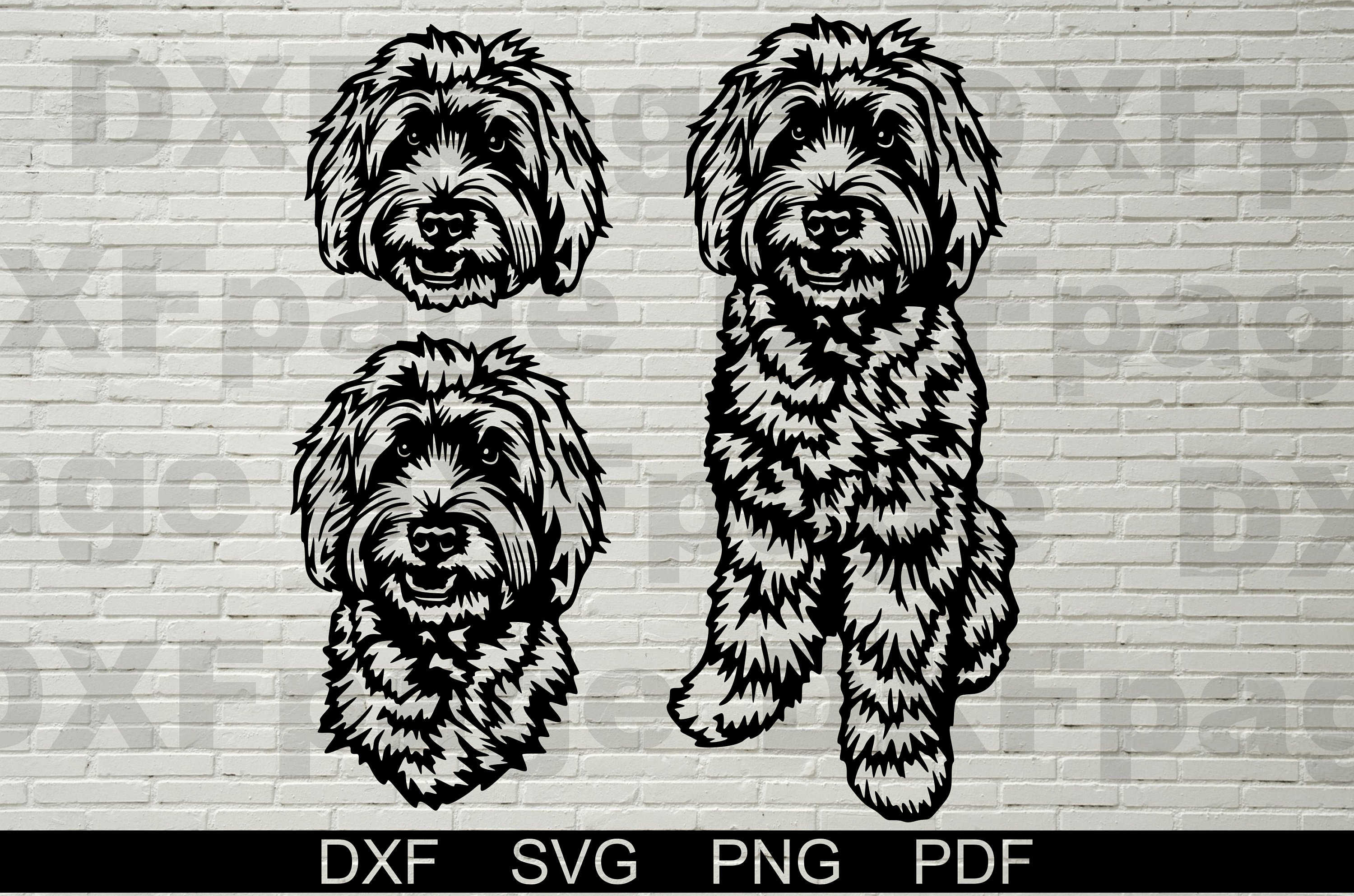 Labradoodle SVG, Silhouetten dxf, SVG für Cricut, Hund Clipart ...