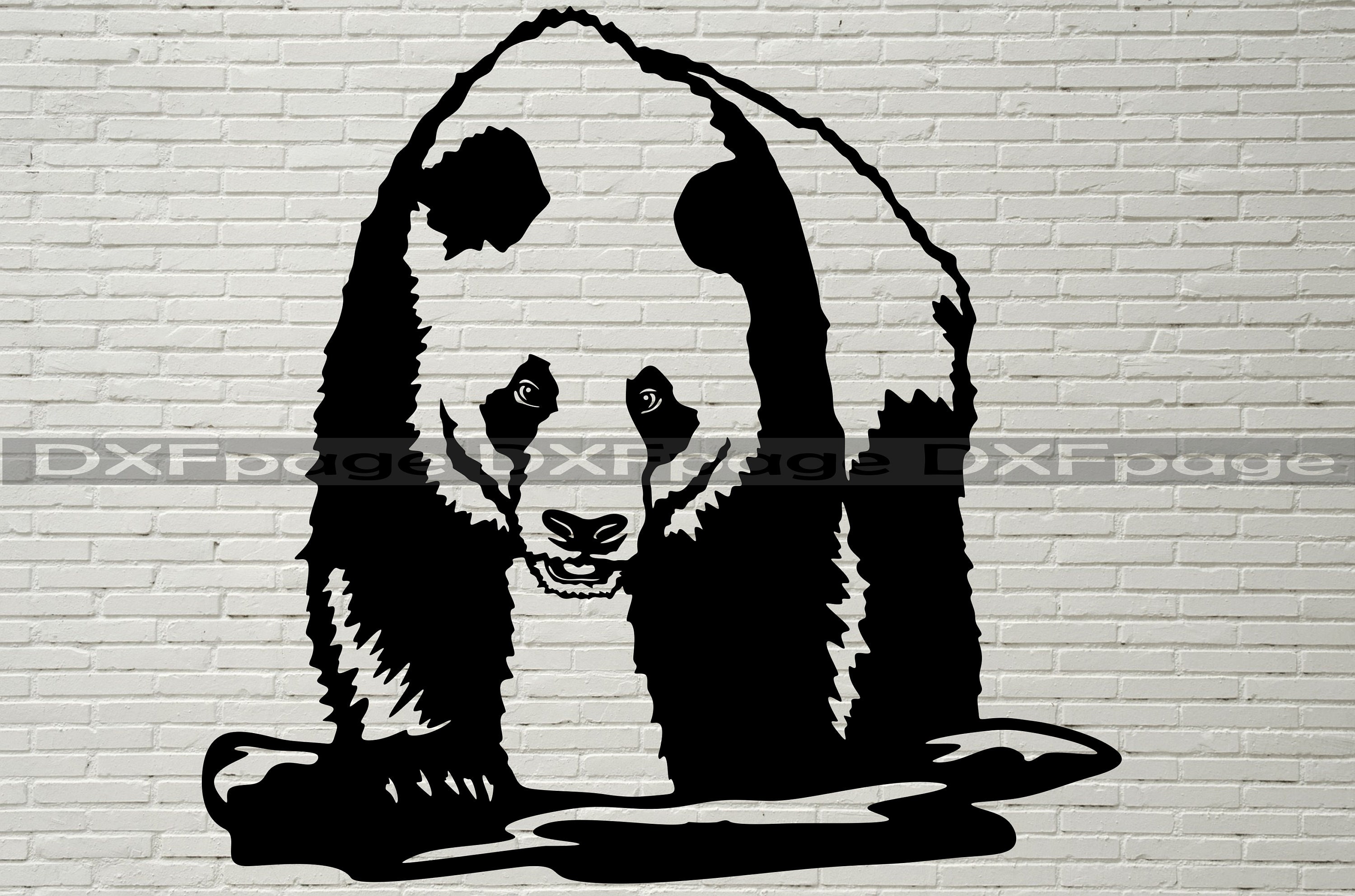 Craft Supplies & Tools dxf for plasma Panda bear cnc file wall decor ...