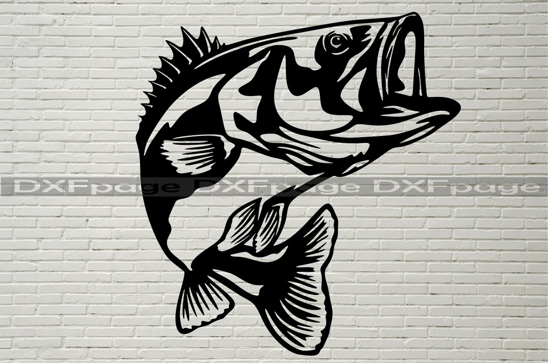 Bass Fish SVG, DXF Files for Plasma, Laser Cutting, Cnc, Svg for Cricut ...
